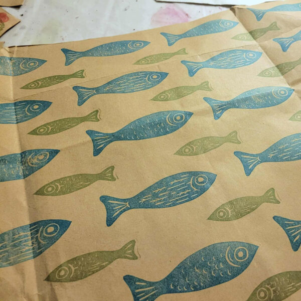 Recycled Paper Block Printing: Create Your Own Wrapping Paper ...